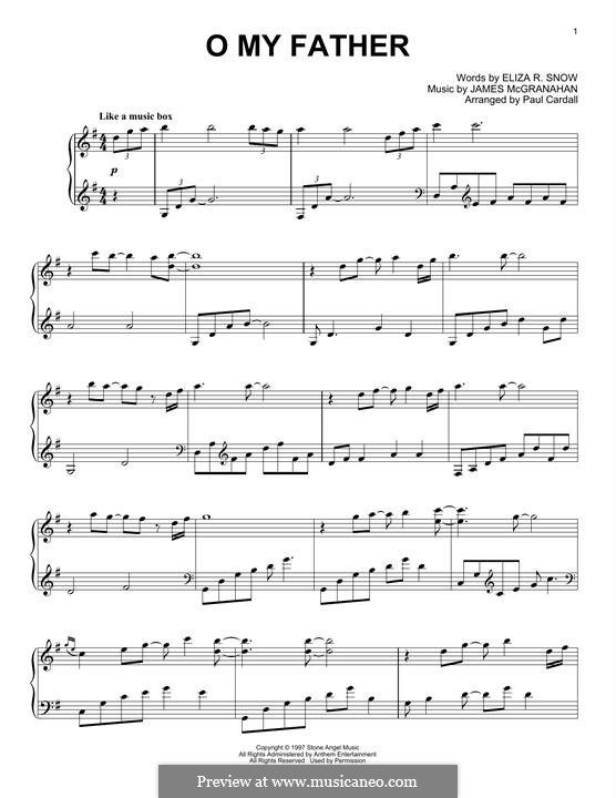 O My Father por J. McGranahan - Partituras on músicaNeo