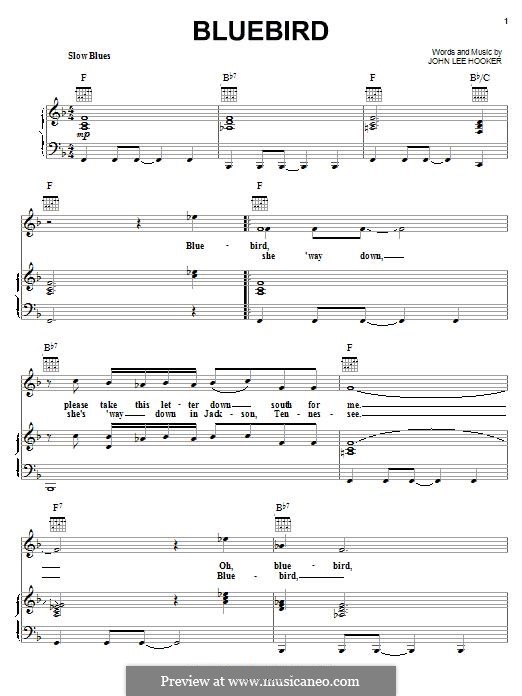 Bluebird por J.L. Hooker - Partituras on músicaNeo