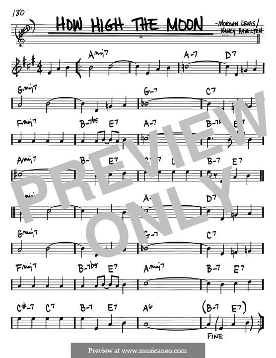 How High the Moon (Ella Fitzgerald) por M. Lewis - Partituras on músicaNeo