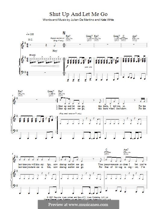 Shut Up and Let Me Go (The Ting Tings) por J.D. Martino, K. White em músicaNeo