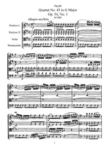 String Quartet No.43 in G Major, Hob.III/58 Op.54 No.1 por J. Haydn em músicaNeo