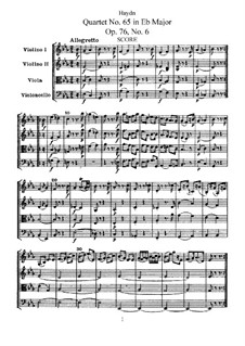 String Quartet No.65 in E Flat Major, Hob.III/80 Op.76 No.6 por J. Haydn em músicaNeo