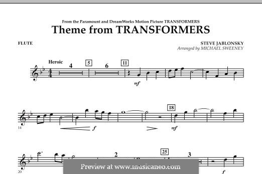 Theme from Transformers por S. Jablonsky - Partituras on músicaNeo