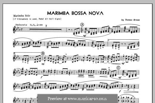 Marimba Bossa Nova por T. Brown - Partituras on músicaNeo
