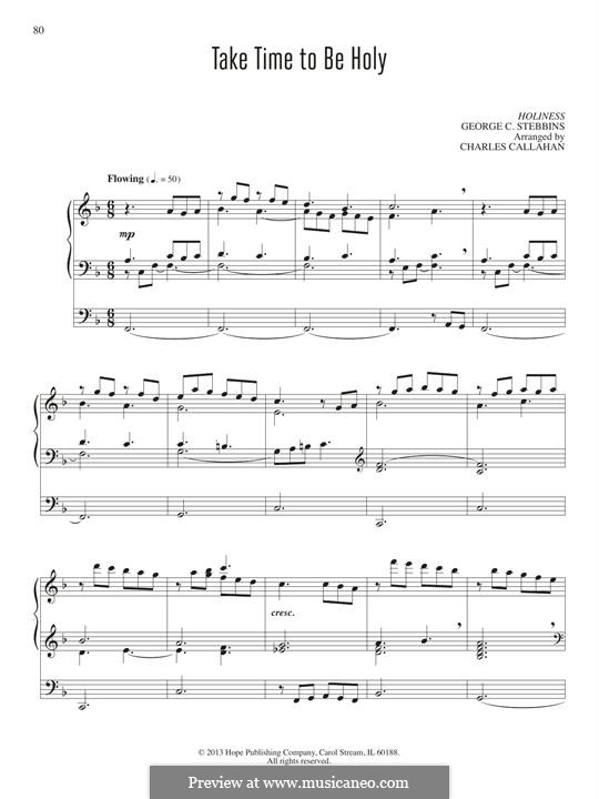 Take Time to be Holy por G.C. Stebbins - Partituras on músicaNeo