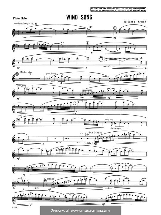 Wind Song por D.C. Howard - Partituras on músicaNeo