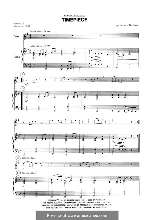 Timepiece por L. Niehaus - Partituras on músicaNeo
