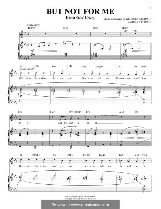 But not for Me por G. Gershwin - Partituras on músicaNeo