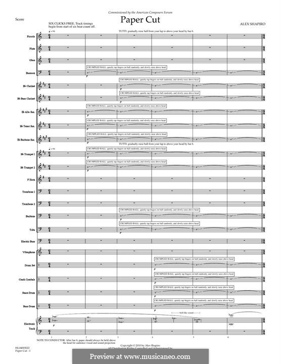 Paper Cut por A. Shapiro - Partituras on músicaNeo