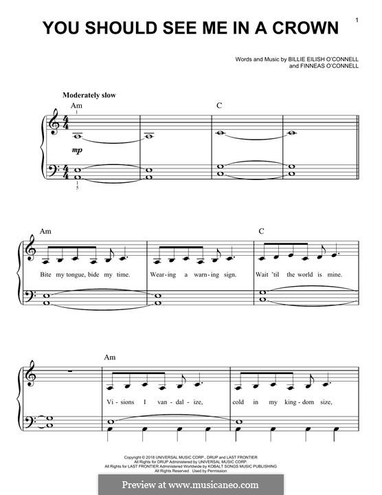 You Should See Me in a Crown por F. O'Connell, B. Eilish em músicaNeo