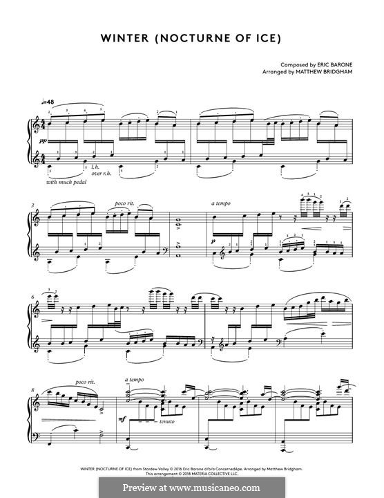 Winter (Nocturne Of Ice) (from Stardew Valley Piano Collections) por E. Barone em músicaNeo