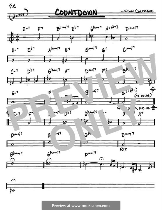 Countdown por J. Coltrane - Partituras on músicaNeo