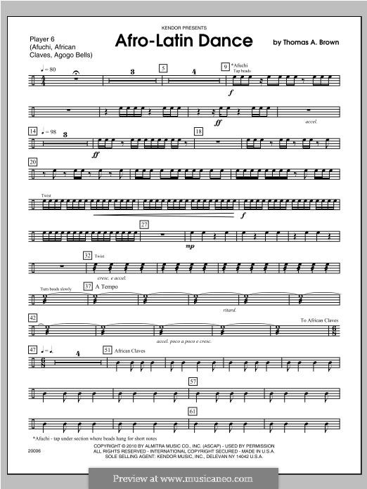 Afro-Latin Dance por T. Brown - Partituras on músicaNeo