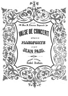 Concert Waltz por J. Kunkel - Partituras on músicaNeo