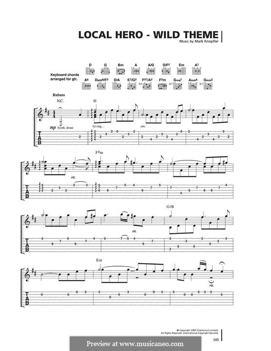 Wild Theme (from Local Hero) por M. Knopfler - Partituras on músicaNeo