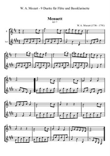 9 duets for flute and bass clarinet por W.A. Mozart em músicaNeo
