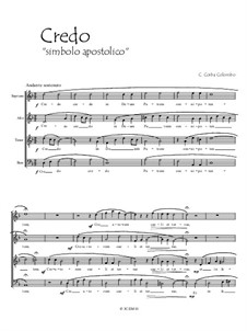Credo 'simbolo apostolico', 3C.EM 10 por Carlo Corba Colombo em músicaNeo