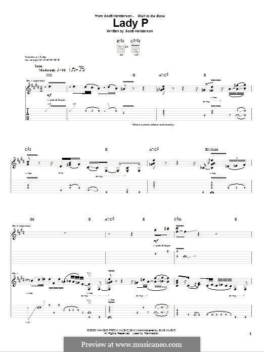 Lady P por S. Henderson - Partituras on músicaNeo