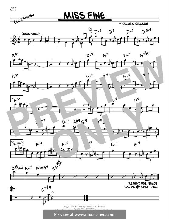 Miss Fine por O. Nelson - Partituras on músicaNeo