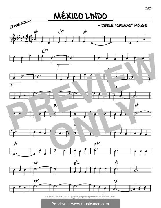 Mexico Lindo por J.'. Monge - Partituras on músicaNeo