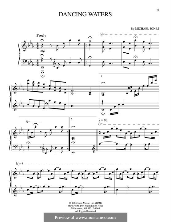 Dancing Waters por M. Jones - Partituras on músicaNeo