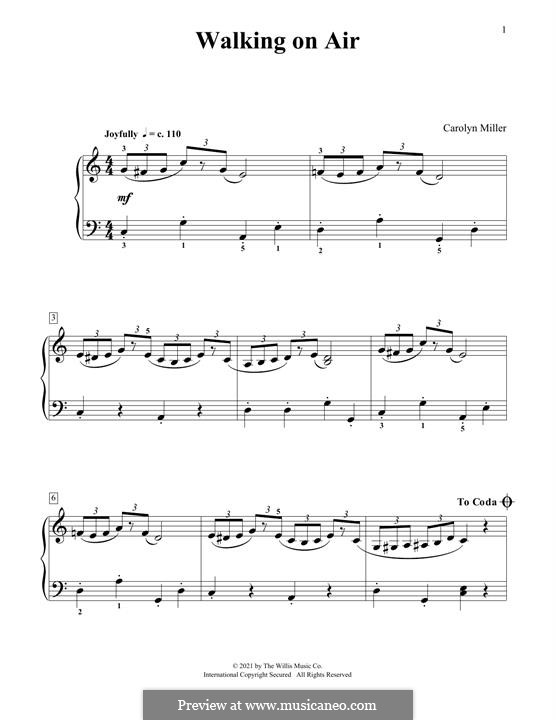 Walking On Air por C. Miller - Partituras on músicaNeo