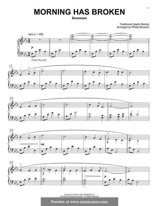 Morning Has Broken por folklore - Partituras on músicaNeo