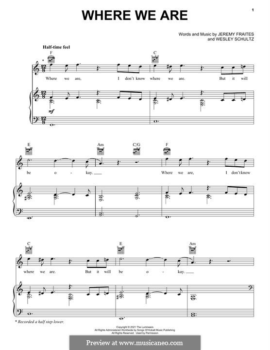 Where we are (The Lumineers) por J. Fraites, W. Schultz em músicaNeo