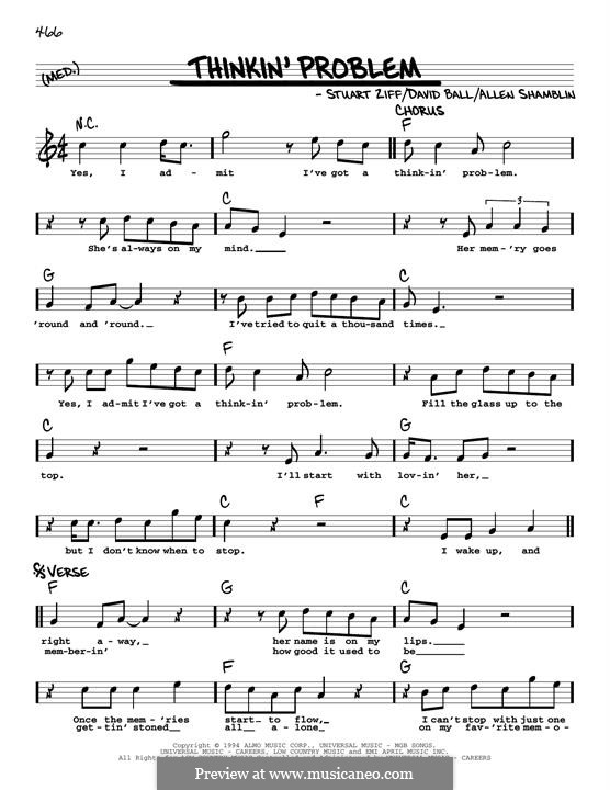 Thinkin' Problem por D. Ball - Partituras on músicaNeo