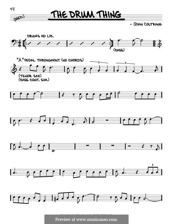 The Drum Thing por J. Coltrane - Partituras on músicaNeo