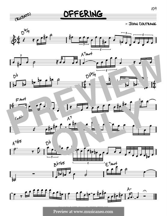 Offering por J. Coltrane - Partituras on músicaNeo