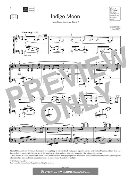 Indigo Moon por E. Milne - Partituras on músicaNeo