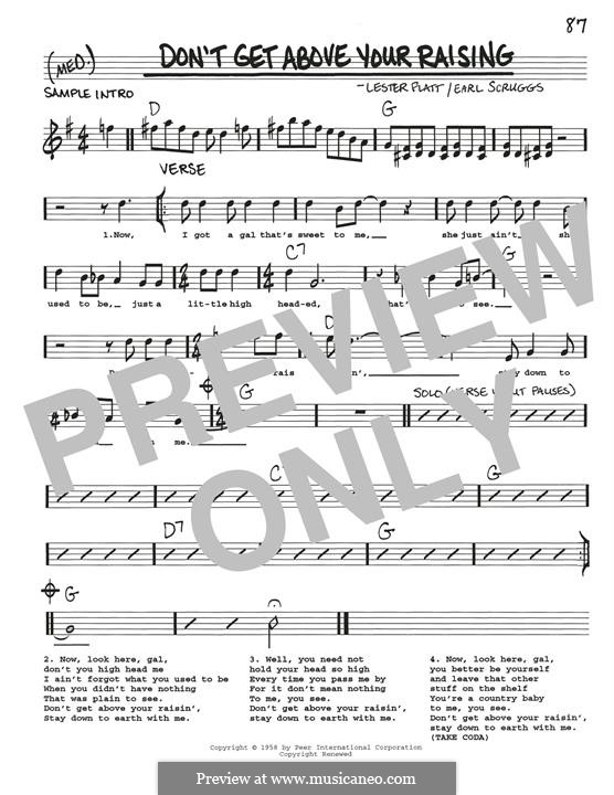 Don't Get Above Your Raising (Flatt & Scruggs) por E. Scruggs em músicaNeo