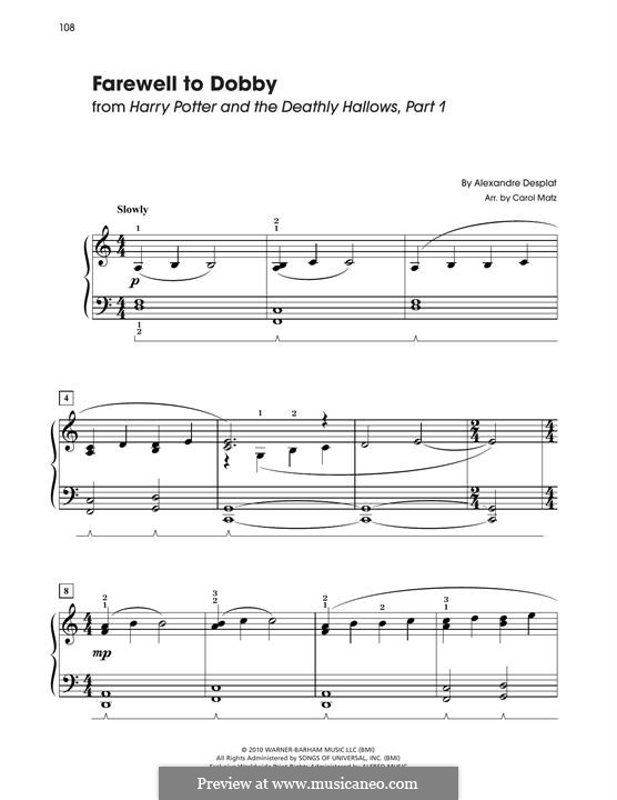 Farewell To Dobby (from Harry Potter) por A. Desplat em músicaNeo