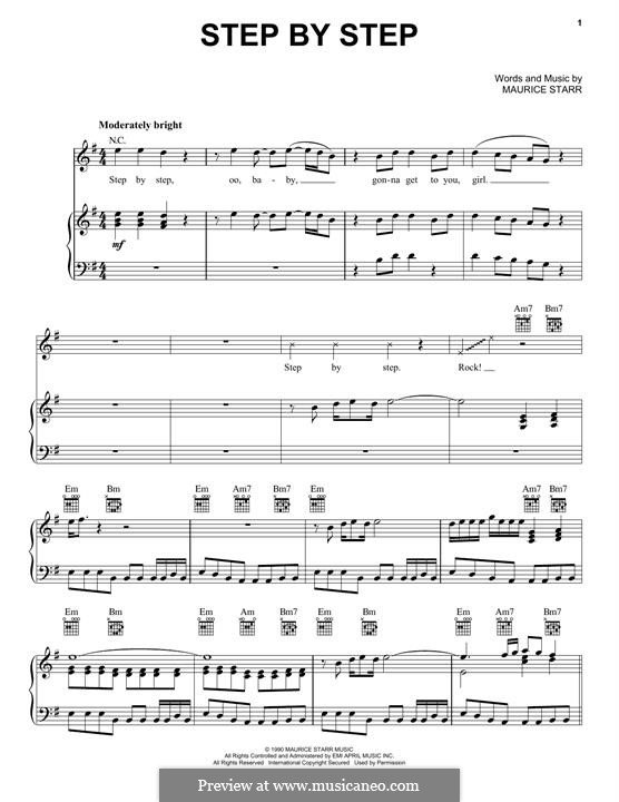 Step By Step (New Kids On The Block) por M. Starr - Partituras on músicaNeo