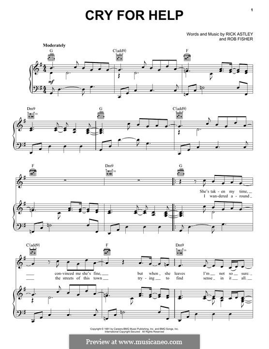 Cry For Help (Rick Astley) por R. Fisher - Partituras on músicaNeo