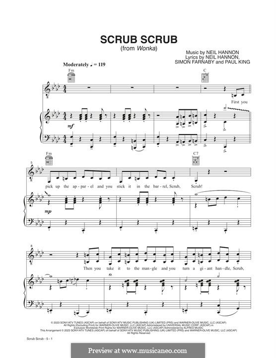 Scrub Scrub (from Wonka) por N. Hannon - Partituras on músicaNeo Scrub Scrub (from Wonka) por N. Hannon - Partituras on músicaNeo