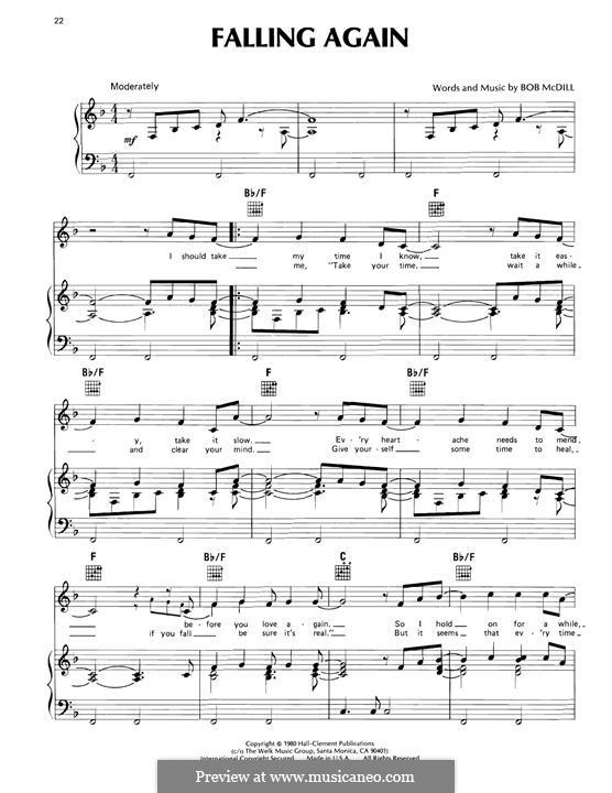 Falling Again (Don Williams) por B. McDill - Partituras on músicaNeo