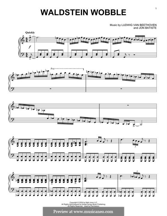 Waldstein Wobble por L.v. Beethoven, J. Batiste - Partituras on músicaNeo
