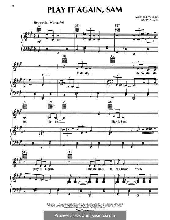 Play It Again, Sam por D. Previn - Partituras on músicaNeo