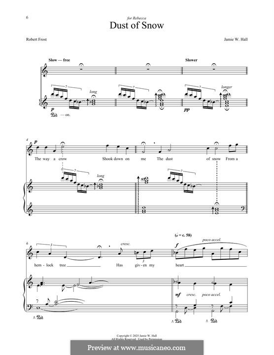 Dust Of Snow por J.W. Hall - Partituras on músicaNeo