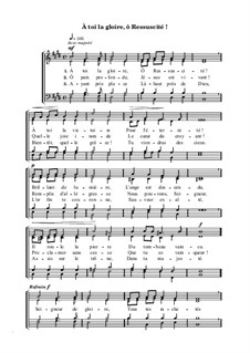 À toi la gloire, ô Ressuscité por G.F. Händel - Partituras on músicaNeo