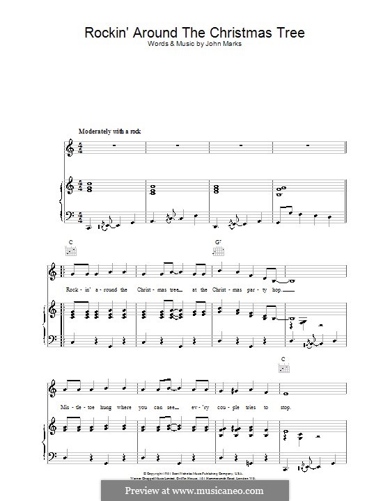 Rockin' Around the Christmas Tree por J. Marks - Partituras on músicaNeo