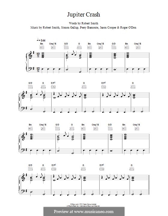 Jupiter Crash (The Cure) por R.G. Smith - Partituras on músicaNeo