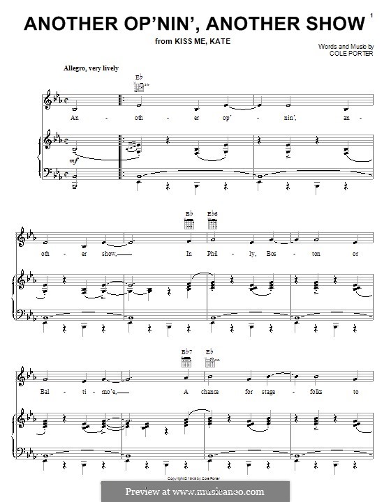 Another Op'nin', Another Show (from Kiss Me Kate) por C. Porter em ...