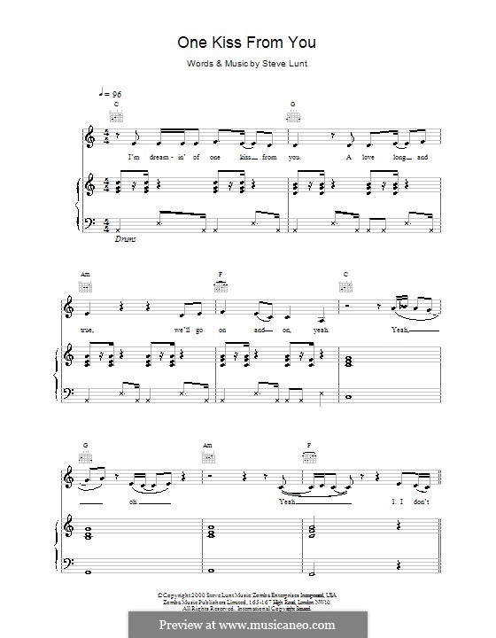 One Kiss from You (Britney Spears) por S. Lunt - Partituras on músicaNeo