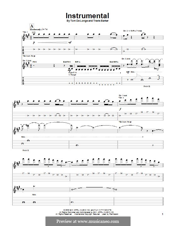 Instrumental (Box Car Racer) por T. DeLonge, T. Barker em músicaNeo