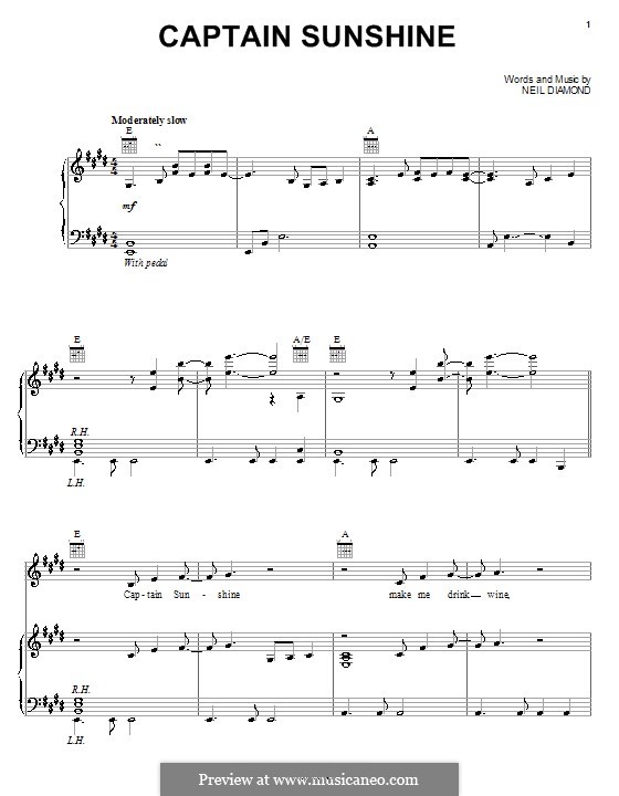 Captain Sunshine por N. Diamond - Partituras on músicaNeo