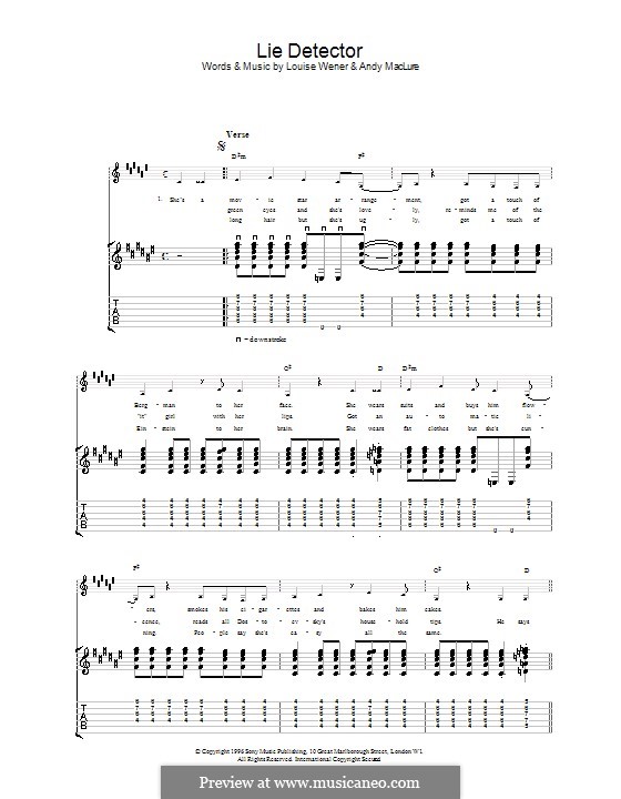 Lie Detector (Sleeper) por A. MacLure, L. Wener - Partituras on músicaNeo