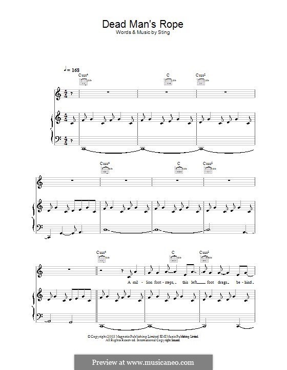 Dead Man's Rope por Sting - Partituras on músicaNeo